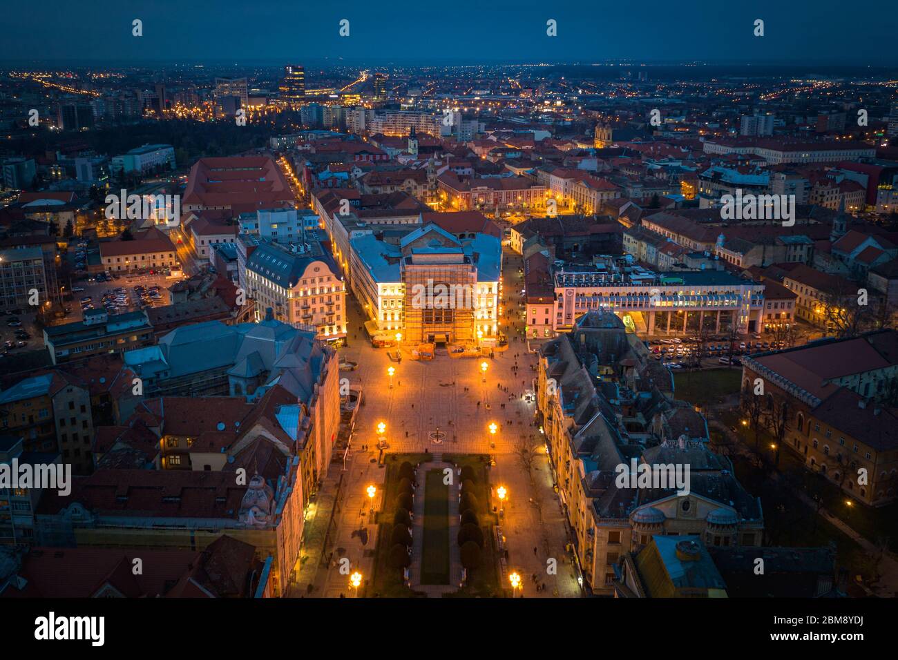 Aerial view romania night hi-res stock photography and images - Alamy