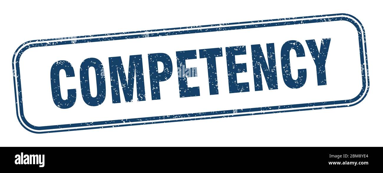 competency stamp. competency square grunge sign. label Stock Vector ...