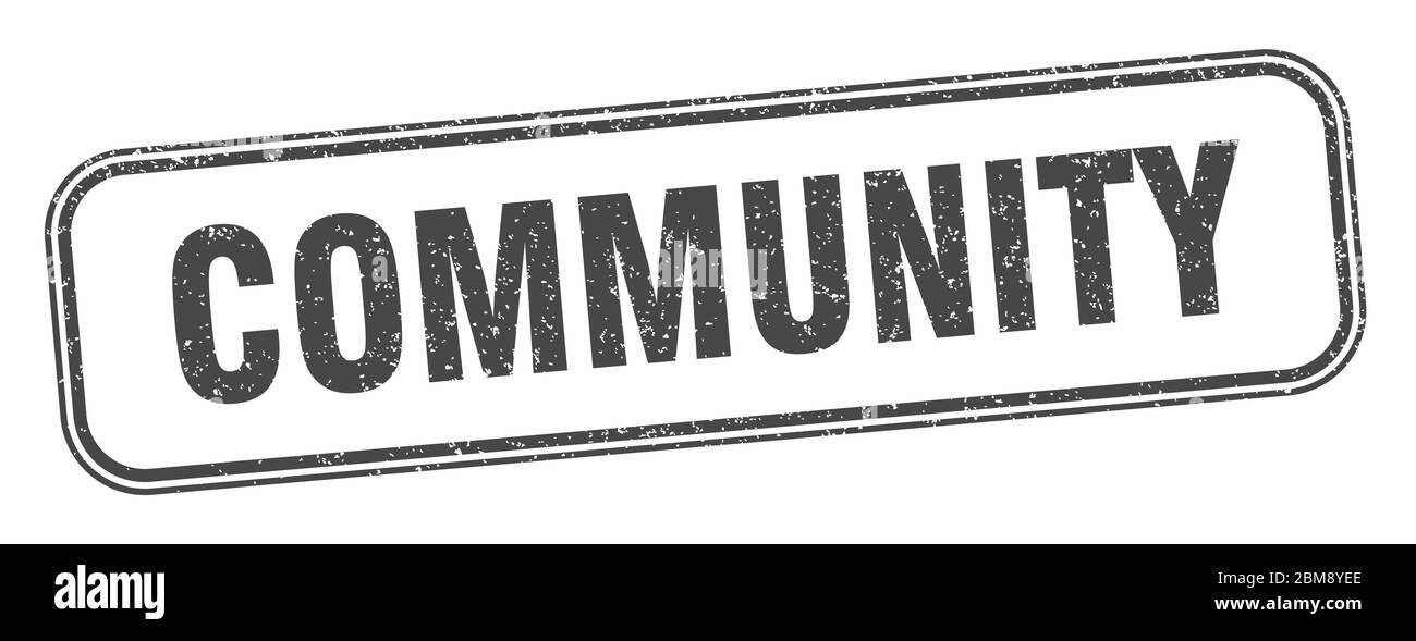 community stamp. community square grunge sign. label Stock Vector Image ...