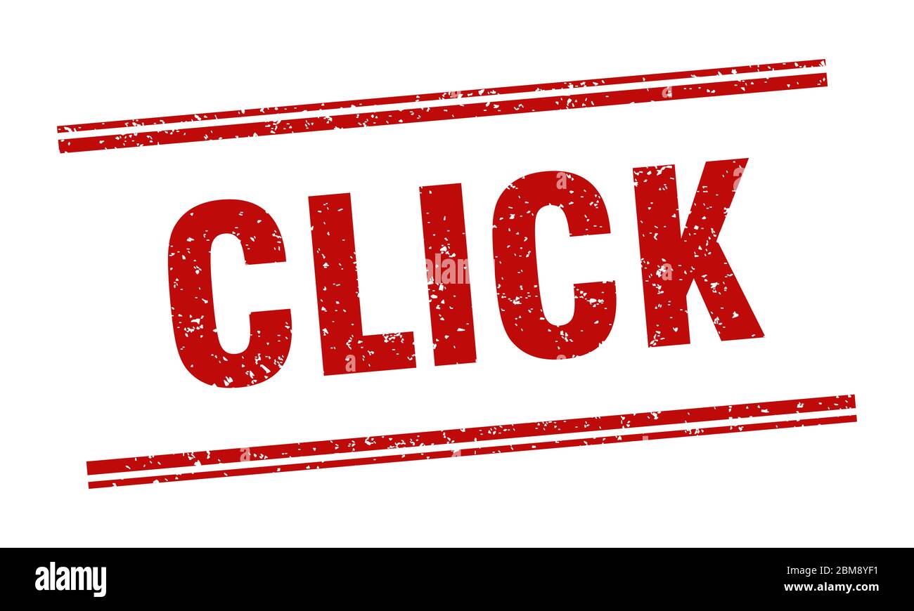 click stamp. click label. square grunge sign Stock Vector Image & Art ...