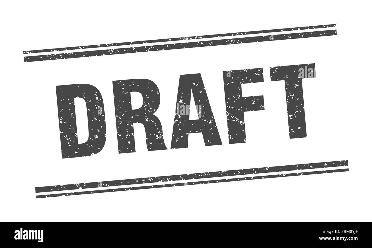draft stamp. draft label. square grunge sign Stock Vector Image & Art ...