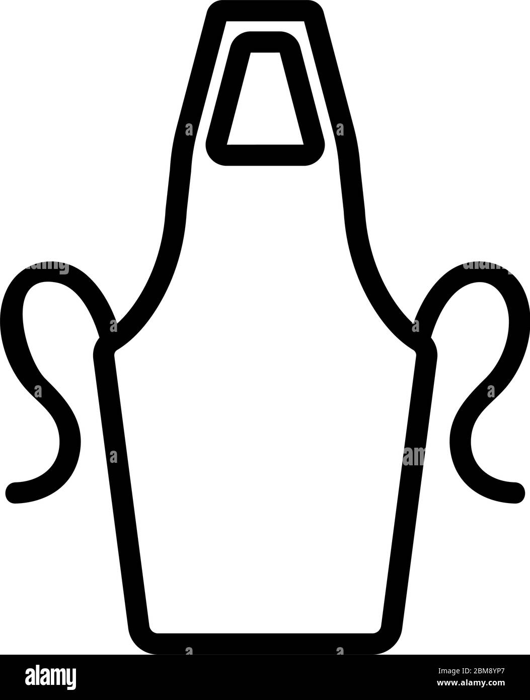 fabric apron icon vector outline illustration Stock Vector Image & Art ...