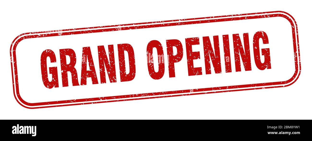 grand opening stamp. grand opening square grunge sign. label Stock ...