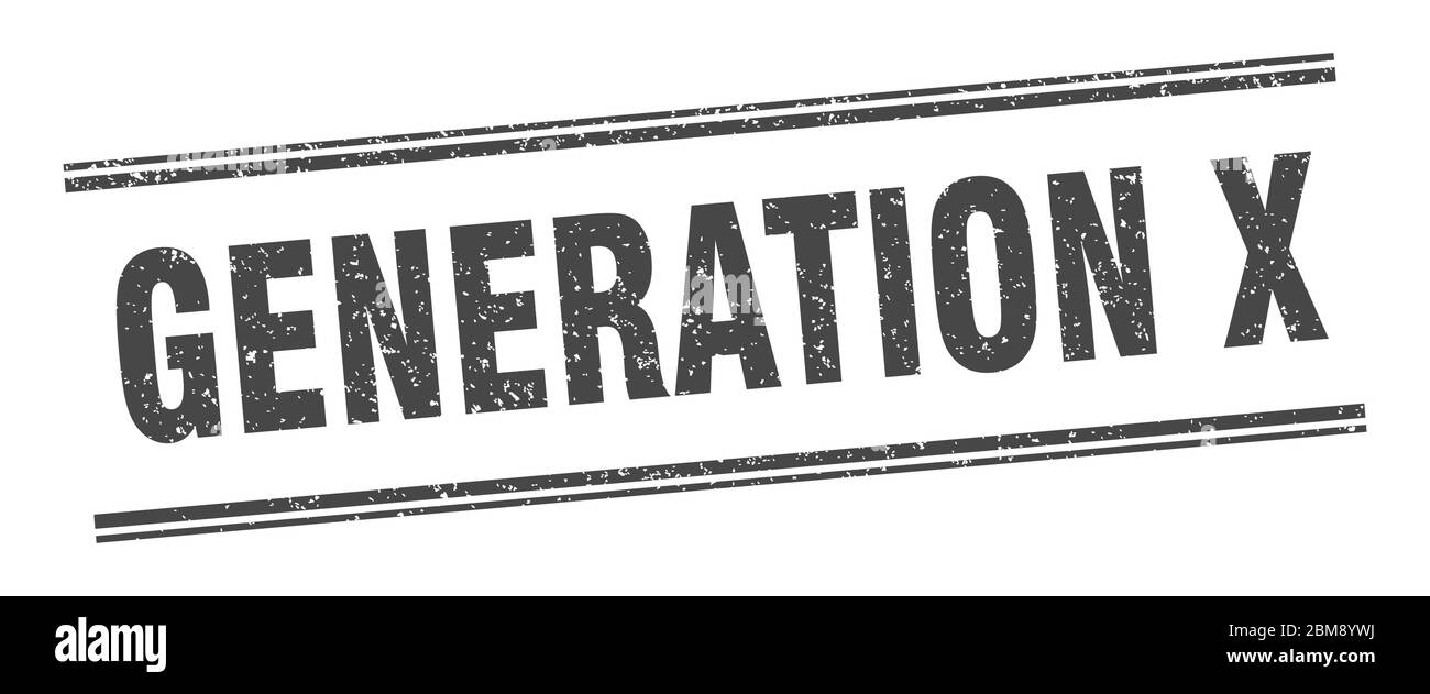 generation x stamp. generation x label. square grunge sign Stock Vector ...