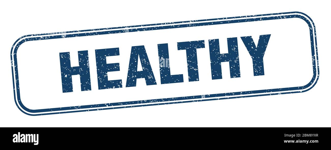 healthy stamp. healthy square grunge sign. label Stock Vector Image ...