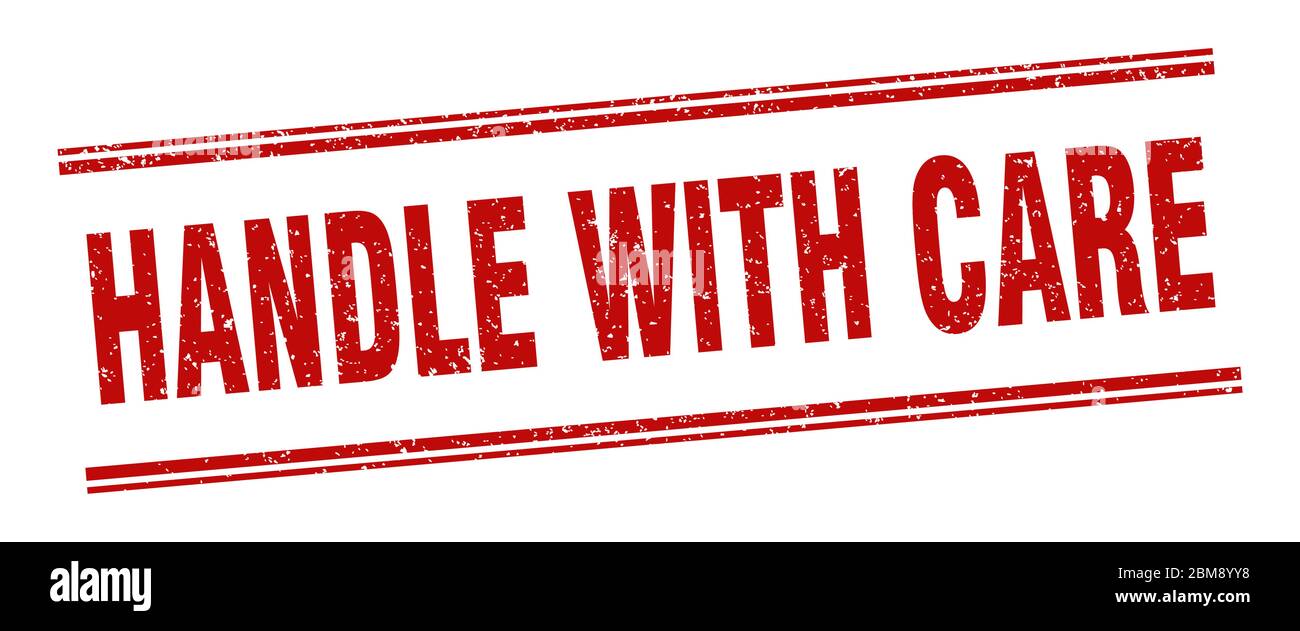 handle with care stamp. handle with care label. square grunge sign ...