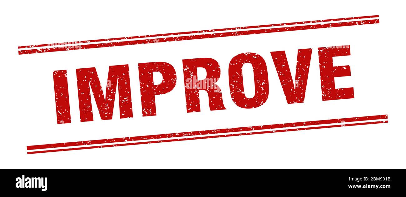 improve stamp. improve label. square grunge sign Stock Vector Image ...