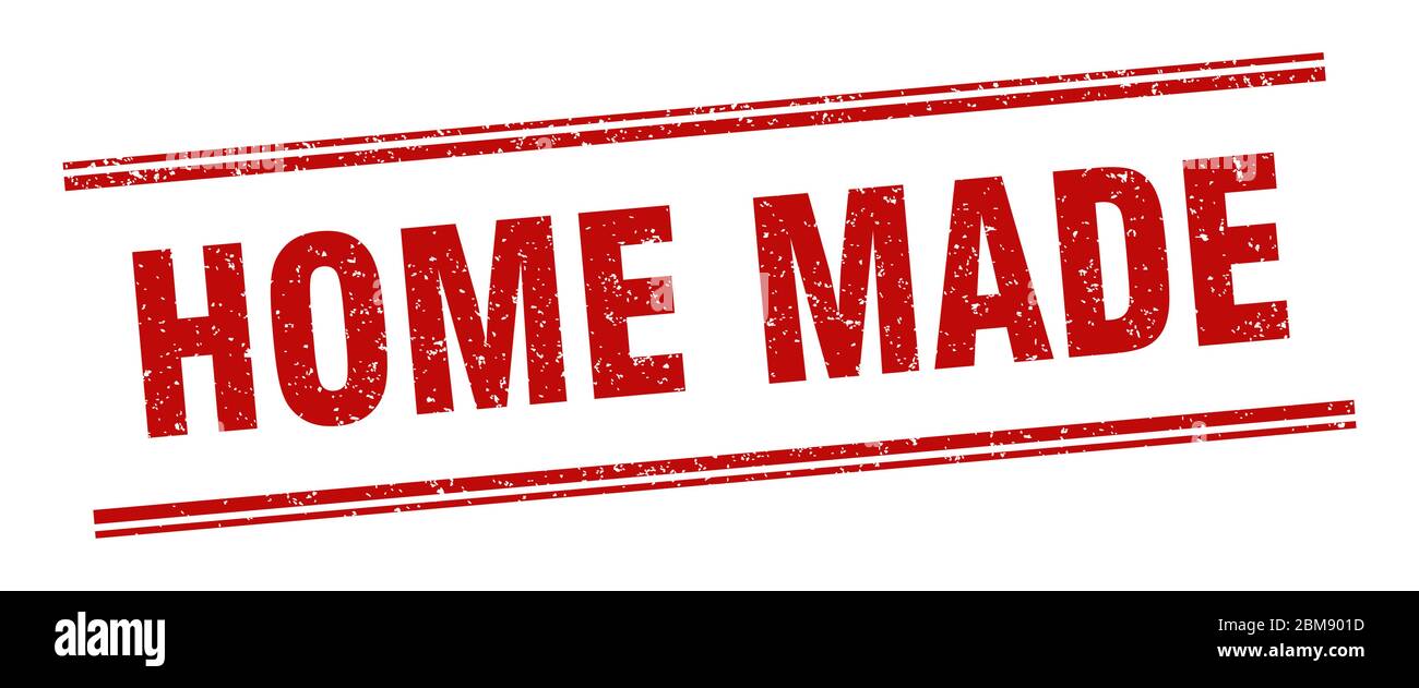 home made stamp. home made label. square grunge sign Stock Vector Image ...