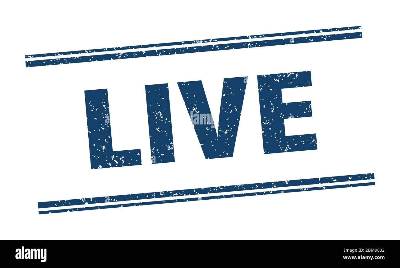 live stamp. live label. square grunge sign Stock Vector Image & Art - Alamy