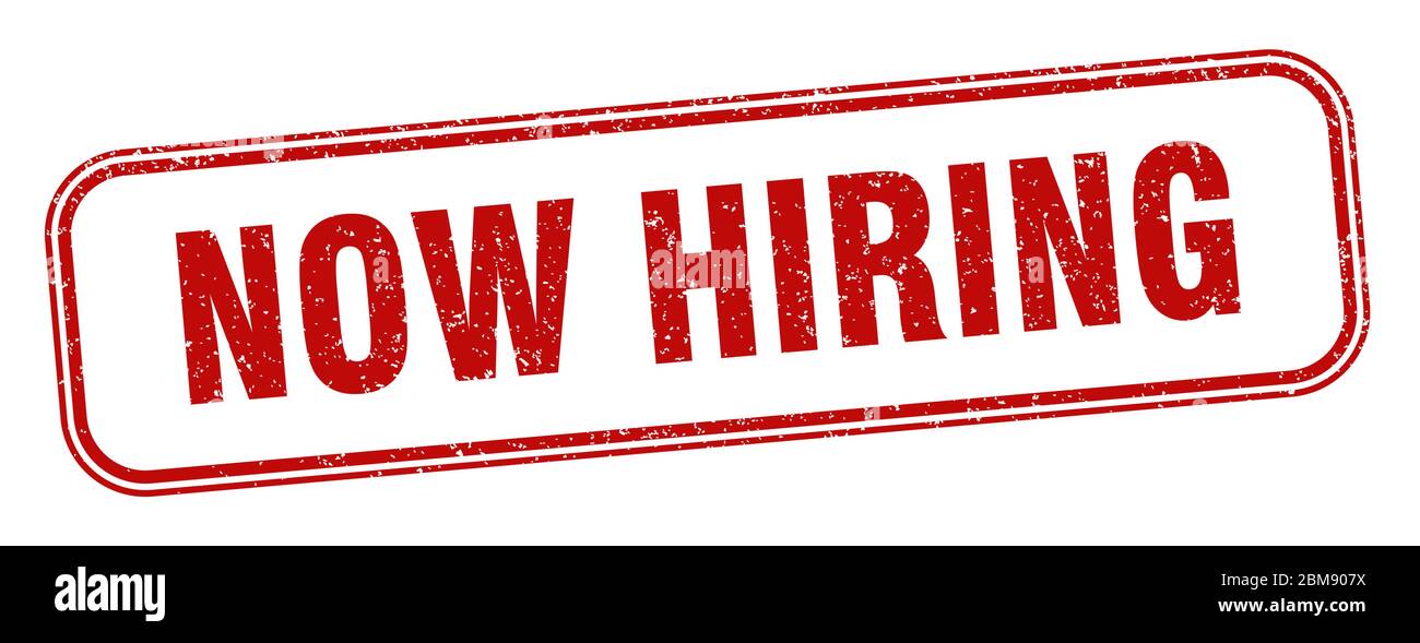 now hiring stamp. now hiring square grunge sign. label Stock Vector ...