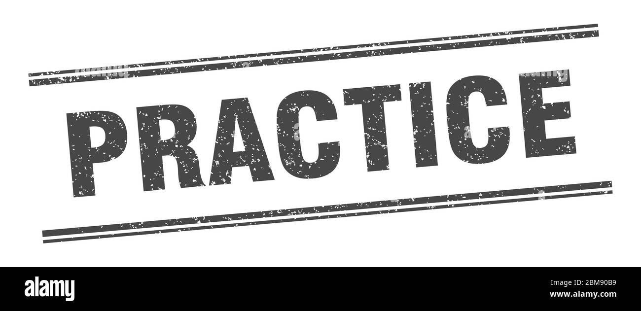 practice stamp. practice label. square grunge sign Stock Vector Image ...