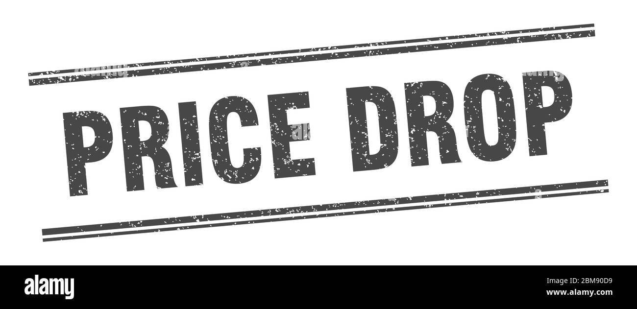 price drop stamp. price drop label. square grunge sign Stock Vector ...