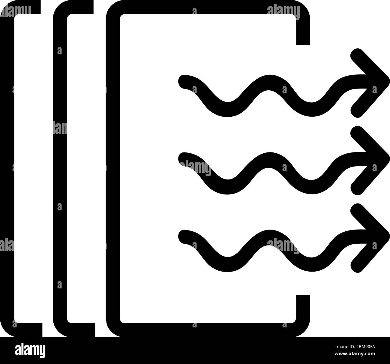 panel air conditioning icon vector outline illustration Stock Vector ...