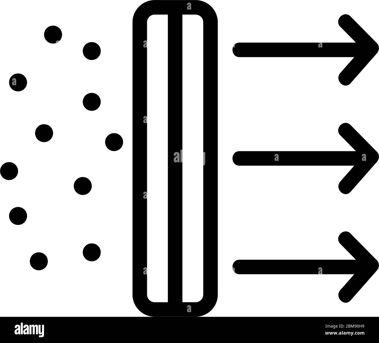 panel cleaning filter in action icon vector outline illustration Stock ...