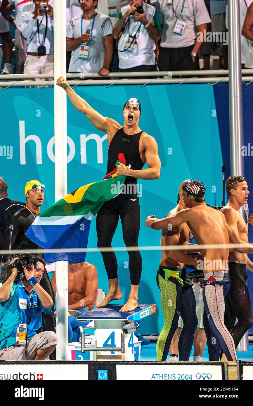 Team South Africa, Roland Mark Schoeman (48.17), Lyndon Ferns (48.13 ...