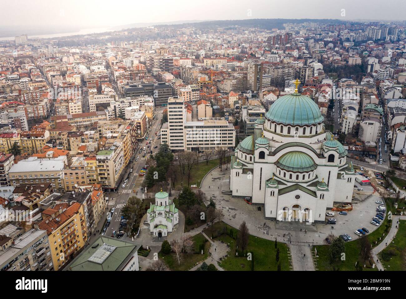 Belgrade aerial view hi-res stock photography and images - Alamy