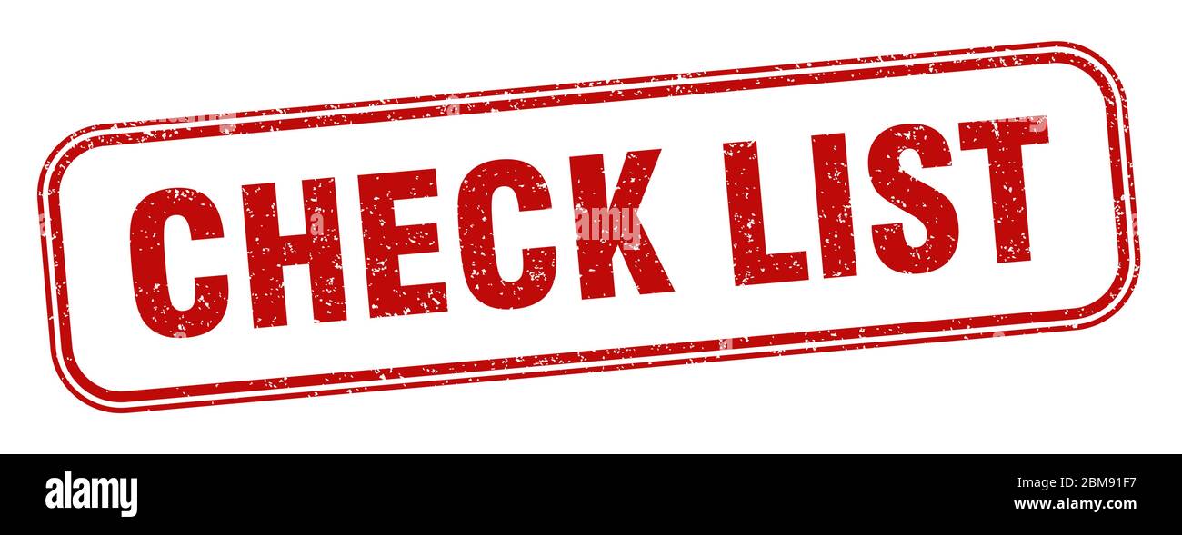 check list stamp. check list square grunge sign. label Stock Vector ...
