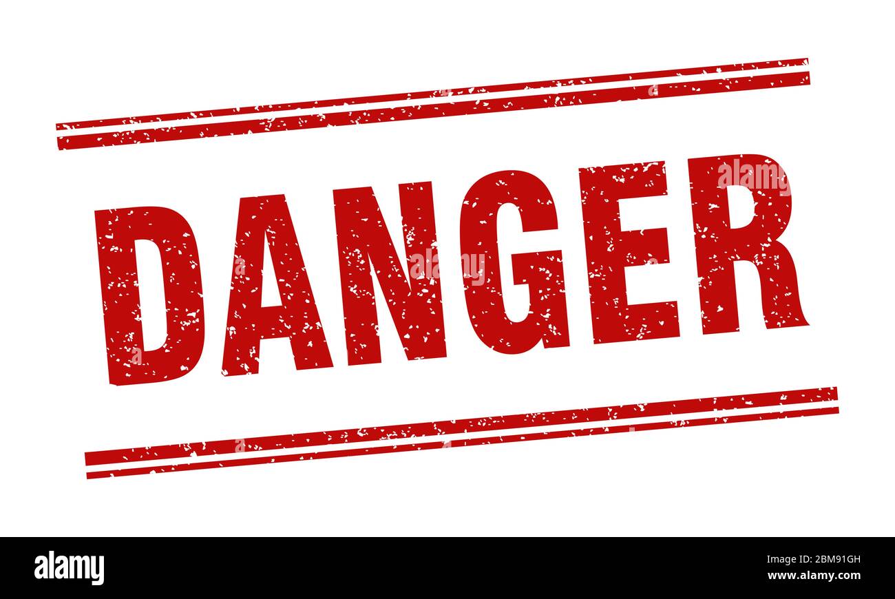 danger stamp. danger label. square grunge sign Stock Vector Image & Art ...