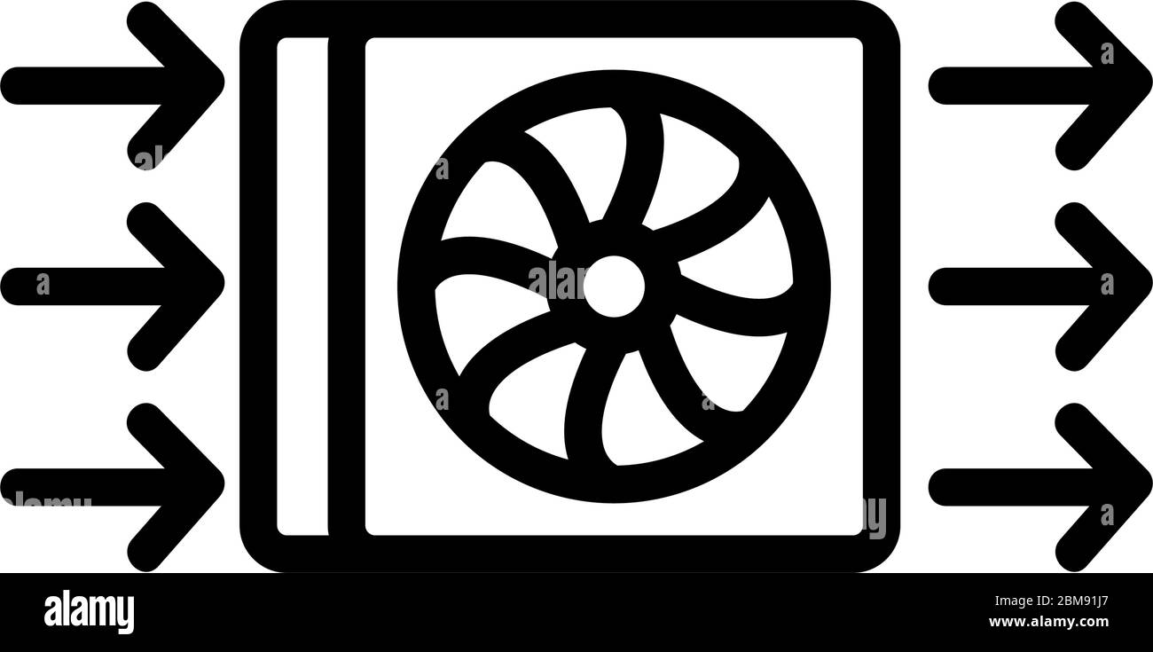 filter ventilation icon vector outline illustration Stock Vector Image ...