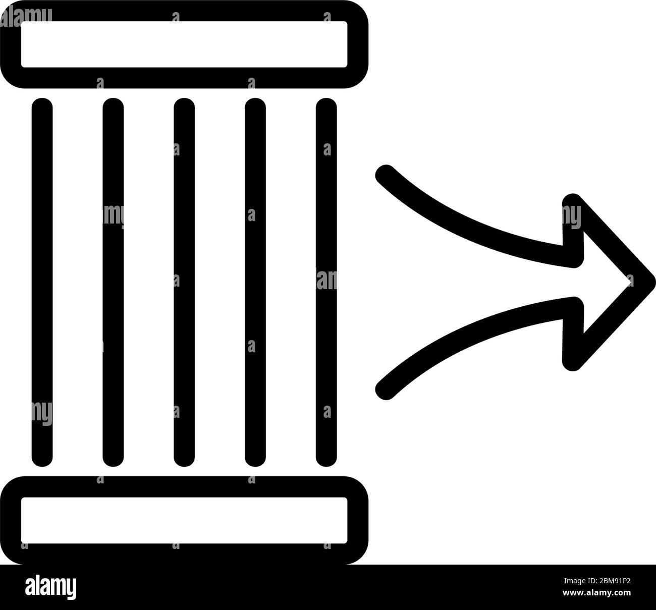 air discharge through cleaning plates icon vector outline illustration ...