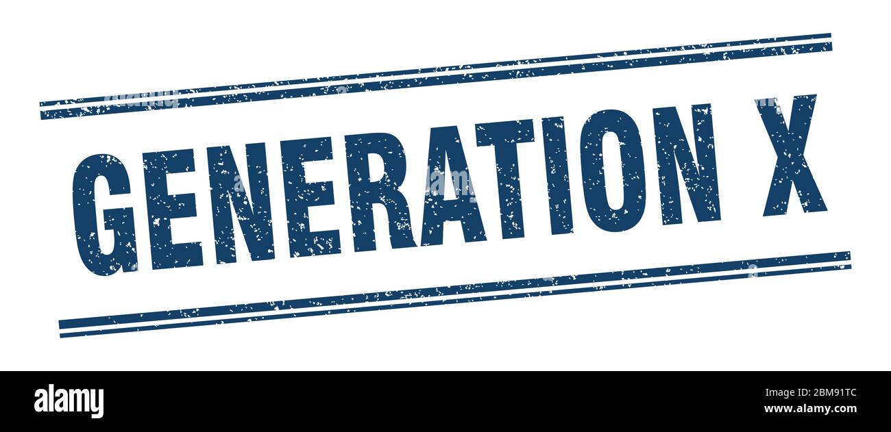generation x stamp. generation x label. square grunge sign Stock Vector ...