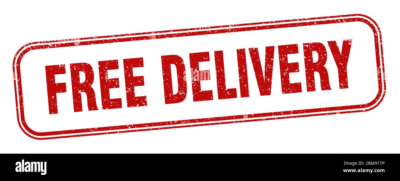 free delivery stamp. free delivery square grunge sign. label Stock ...