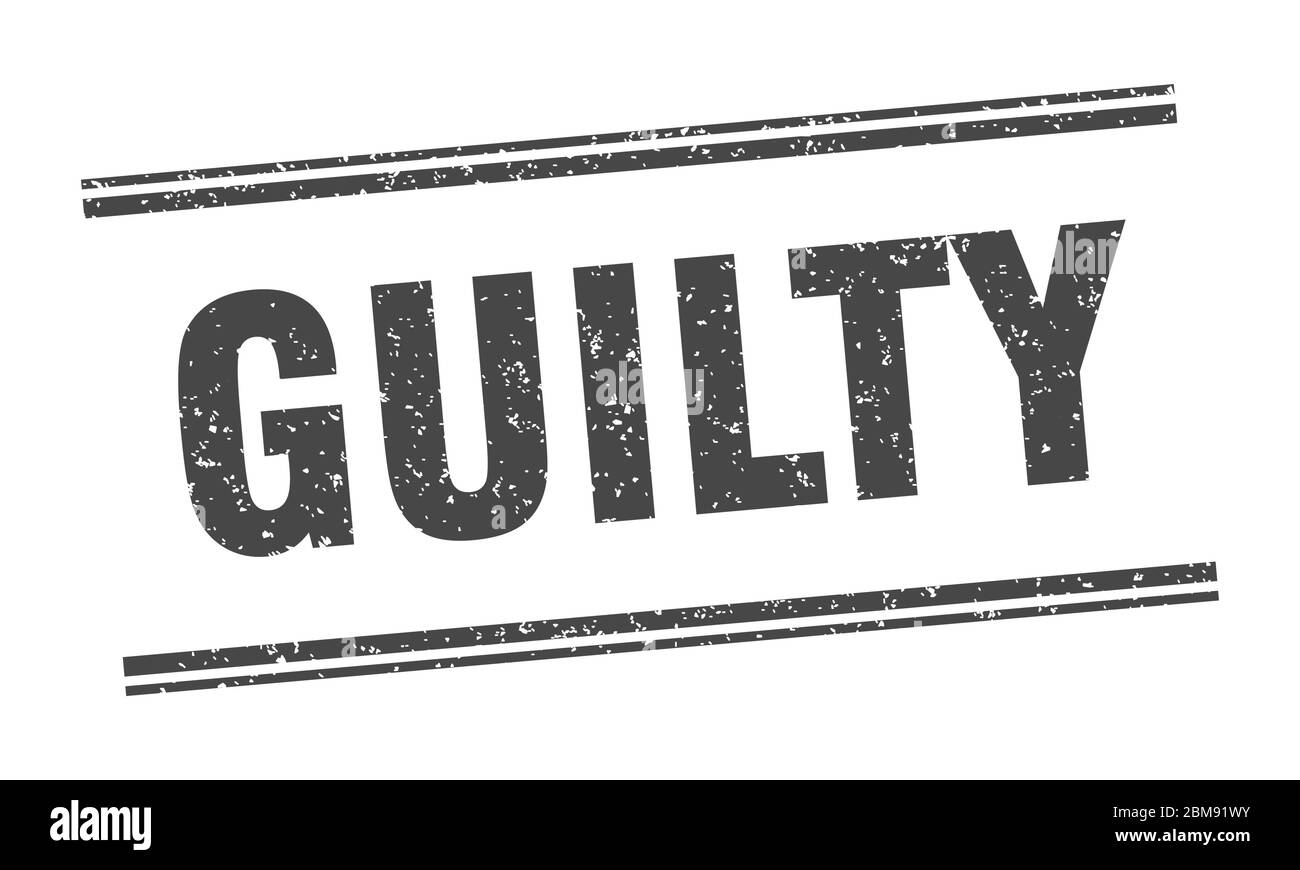 guilty stamp. guilty label. square grunge sign Stock Vector Image & Art ...