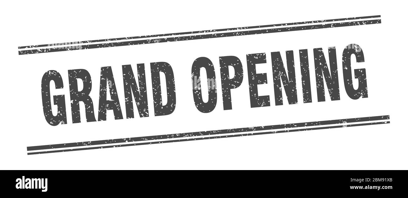 grand opening stamp. grand opening label. square grunge sign Stock ...