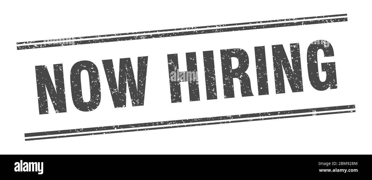 Now hiring stamp Black and White Stock Photos & Images - Alamy