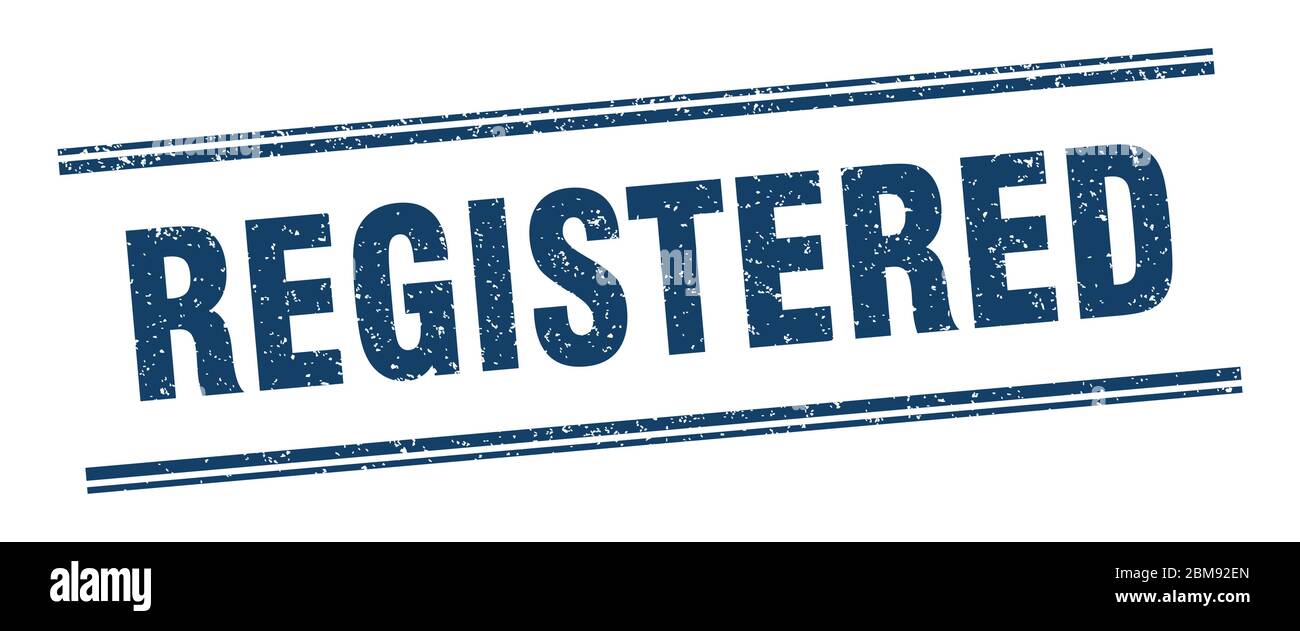 Registered stamp label square hi-res stock photography and images - Alamy