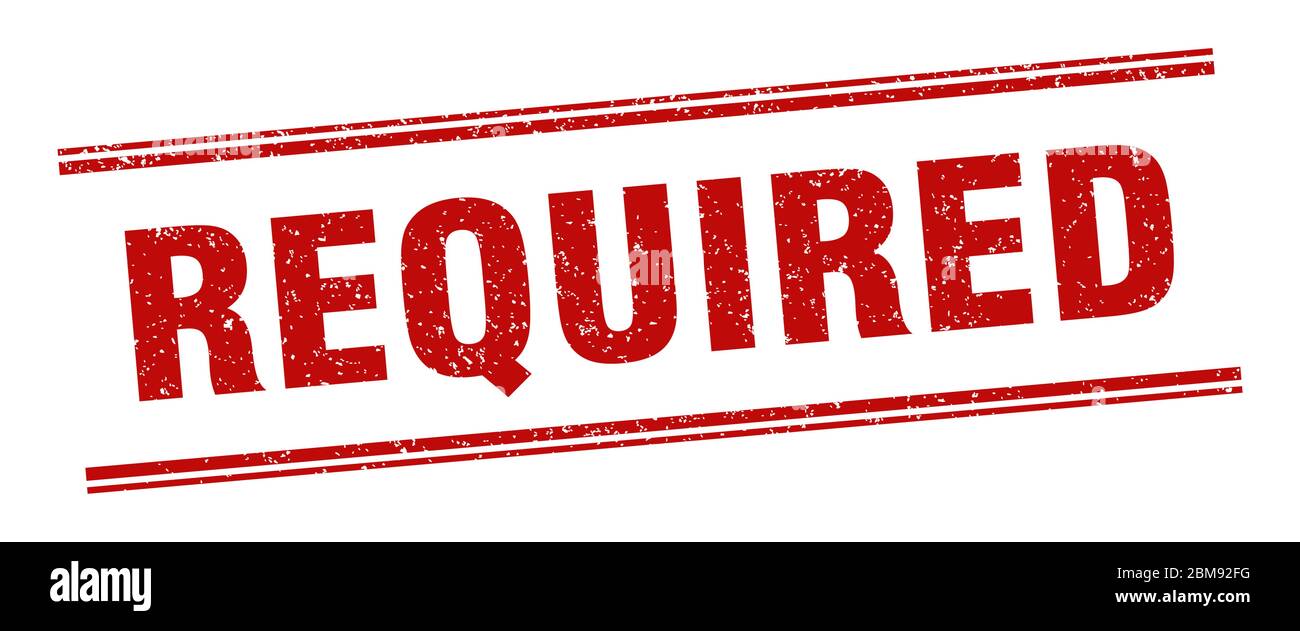 required stamp. required label. square grunge sign Stock Vector Image ...