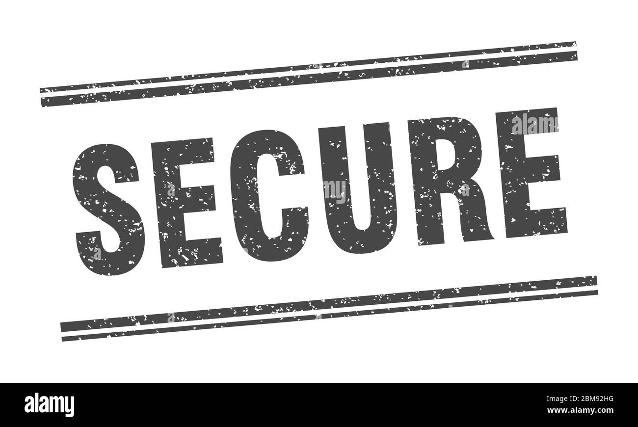 secure stamp. secure label. square grunge sign Stock Vector Image & Art ...