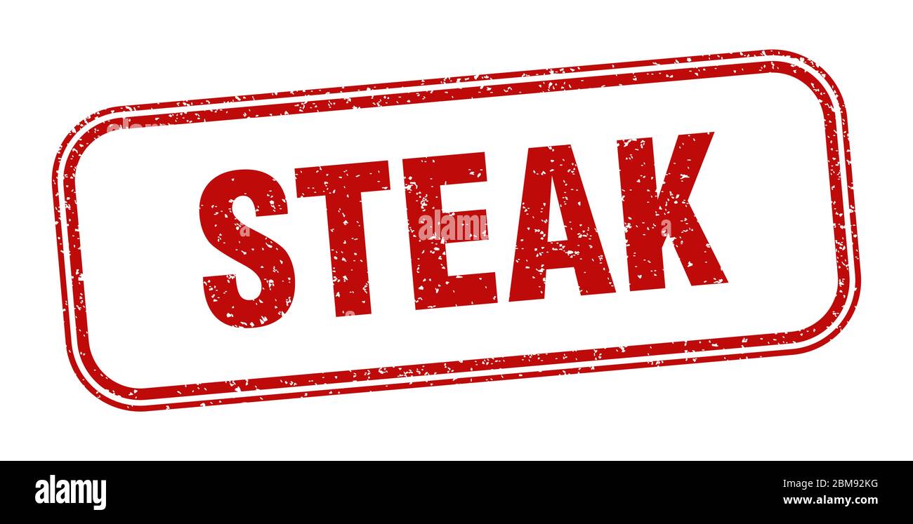 steak stamp. steak square grunge sign. label Stock Vector Image & Art ...