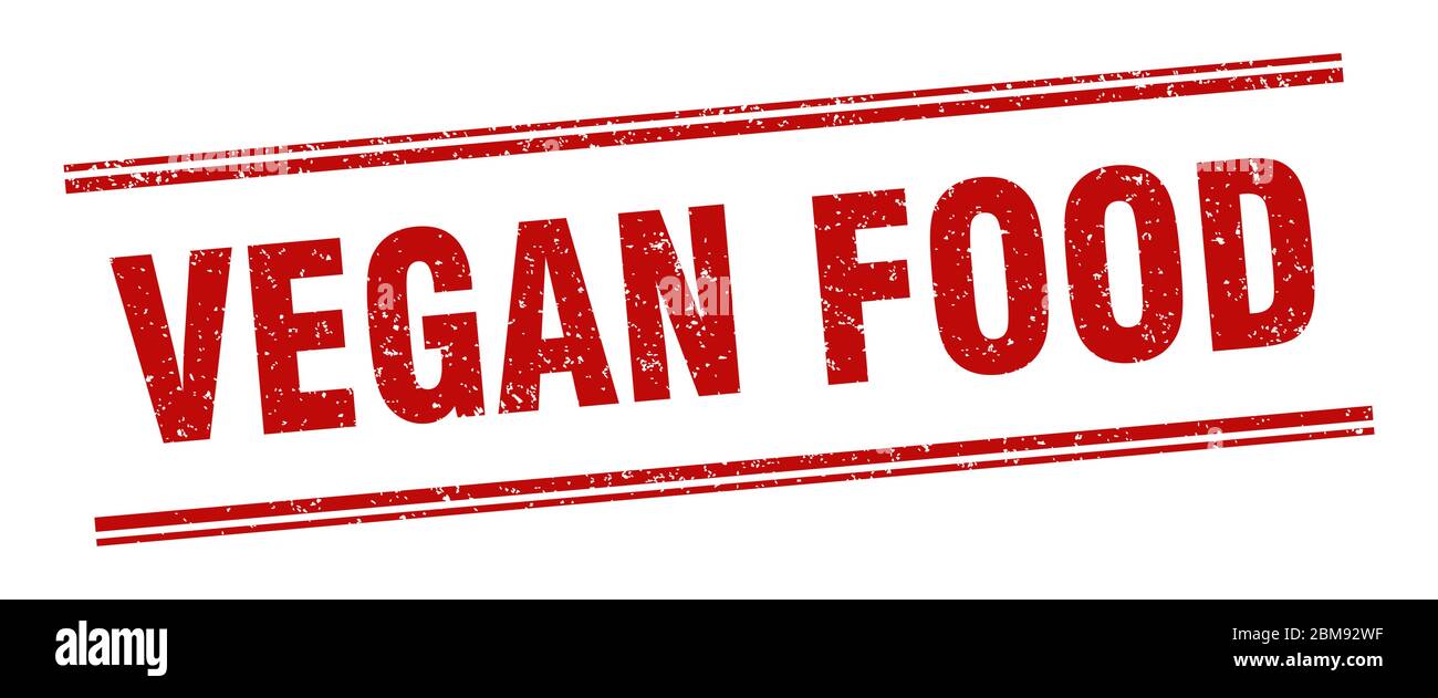 vegan food stamp. vegan food label. square grunge sign Stock Vector ...