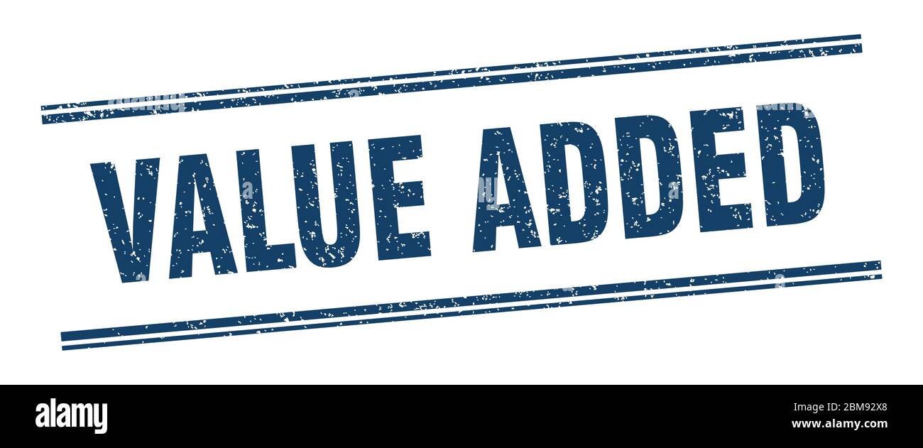 value added stamp. value added label. square grunge sign Stock Vector ...