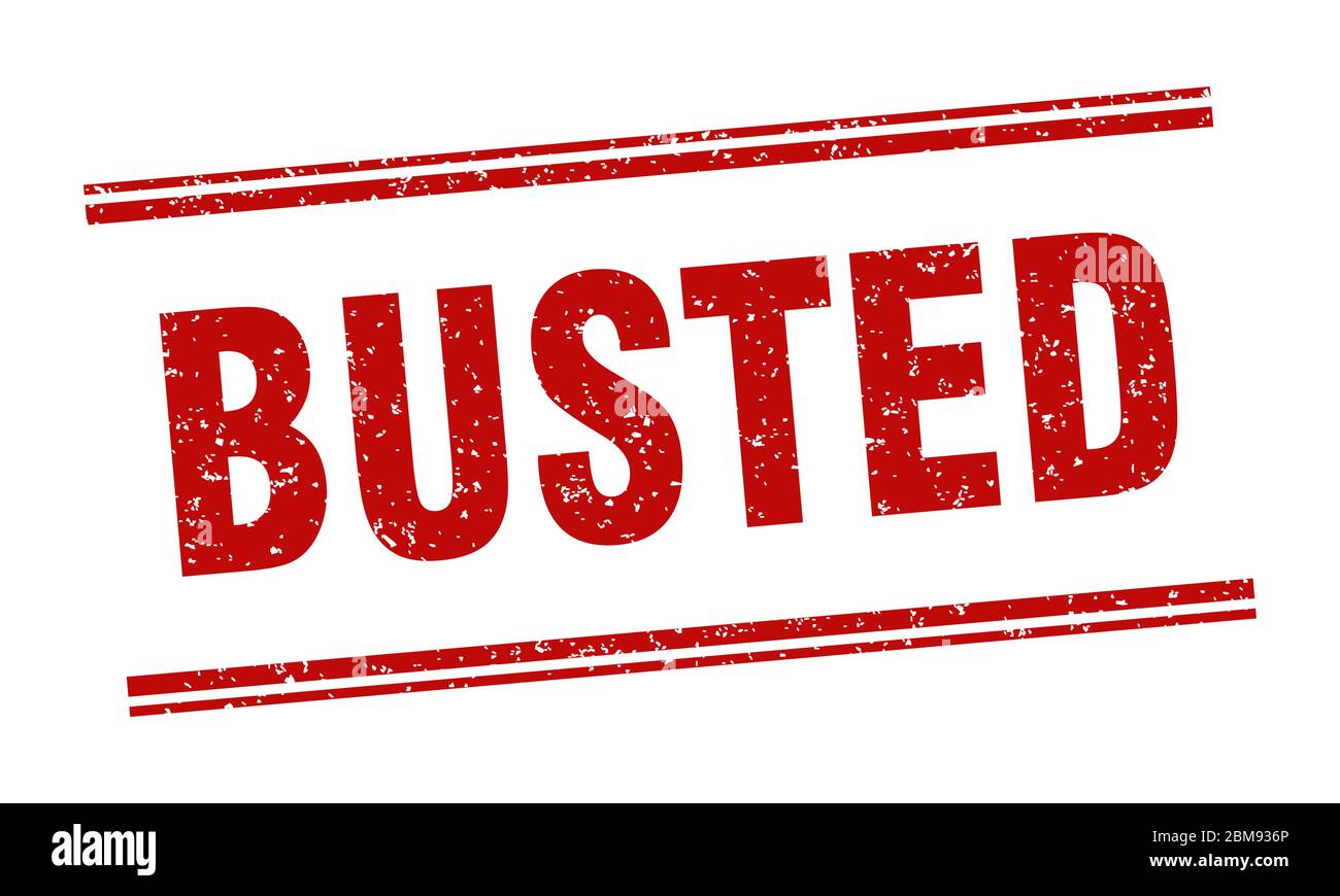 busted stamp. busted label. square grunge sign Stock Vector Image & Art ...