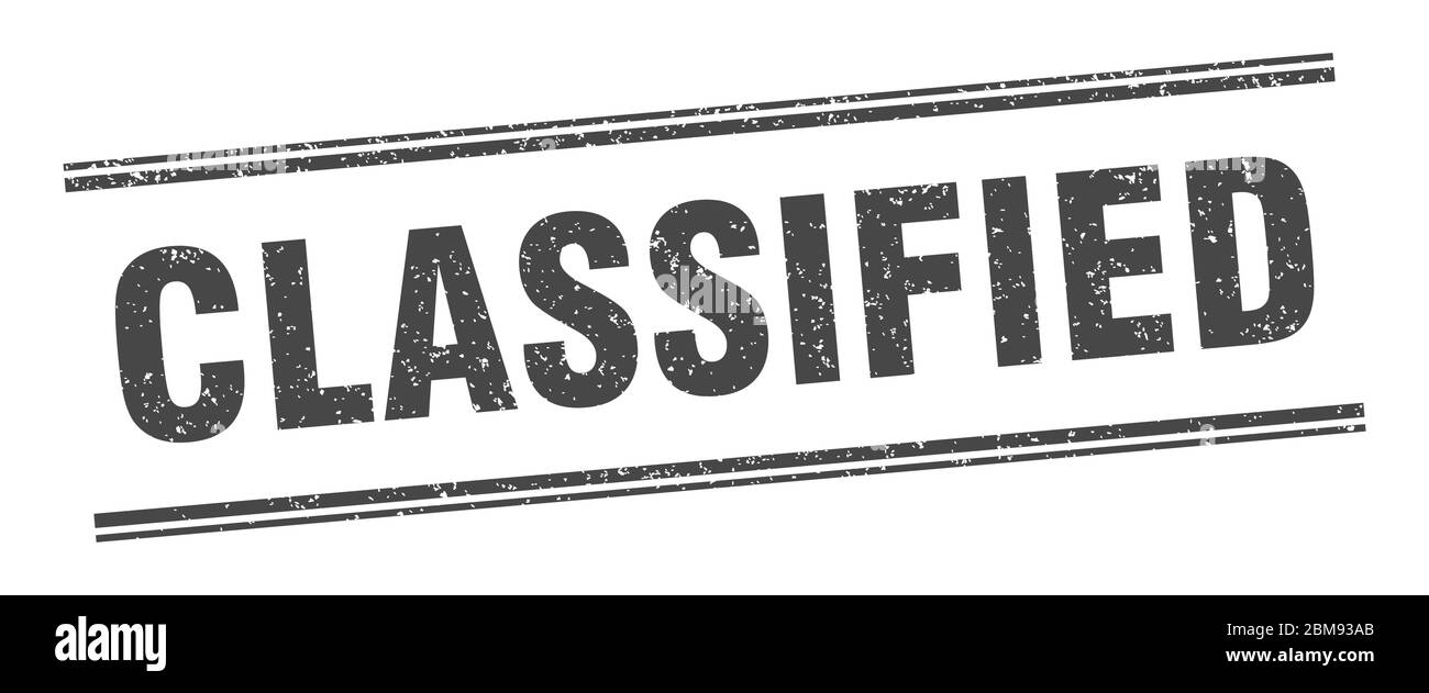 classified stamp. classified label. square grunge sign Stock Vector ...