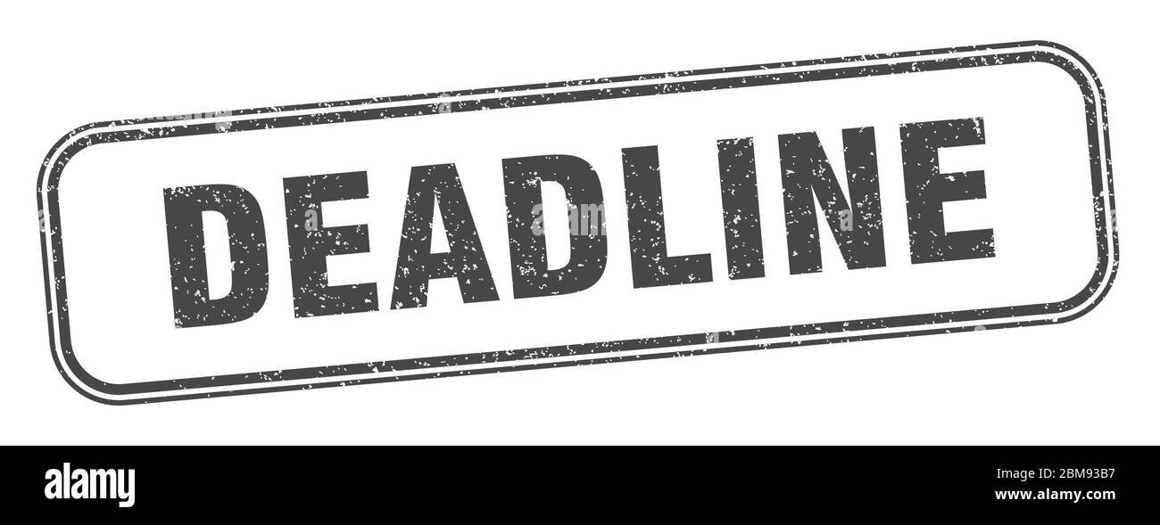 deadline stamp. deadline square grunge sign. label Stock Vector Image ...