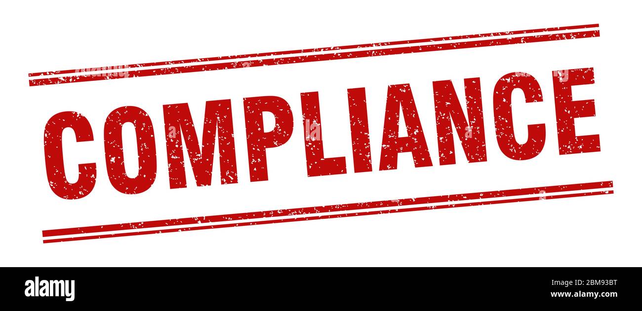 compliance stamp. compliance label. square grunge sign Stock Vector ...