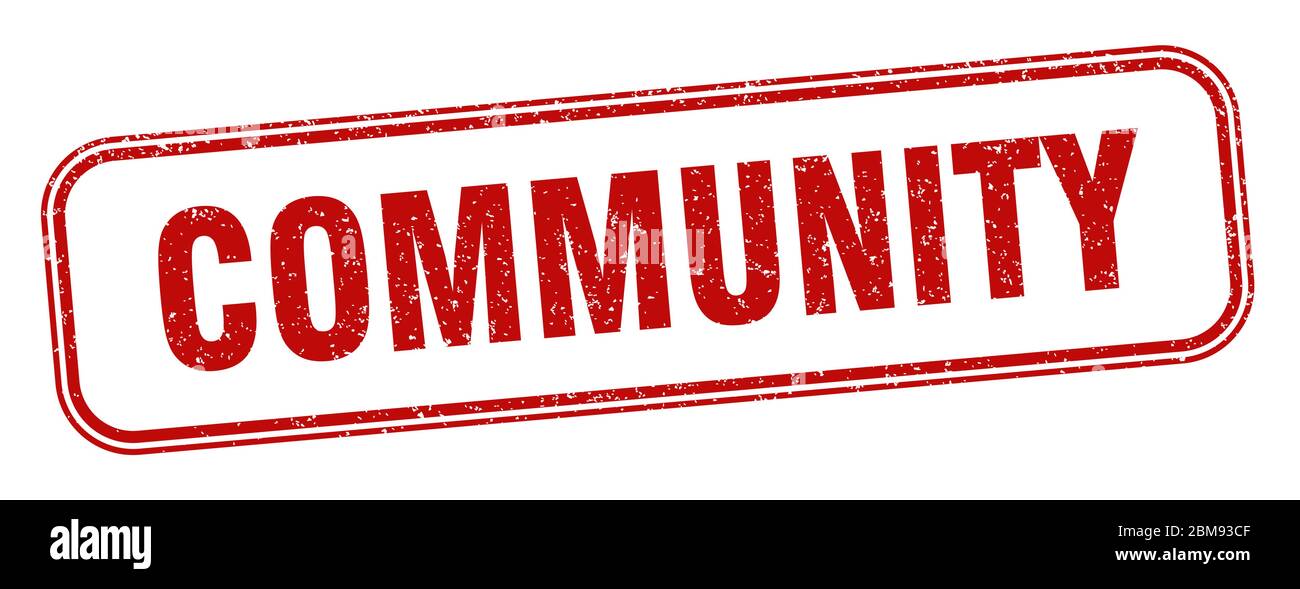 community stamp. community square grunge sign. label Stock Vector Image ...