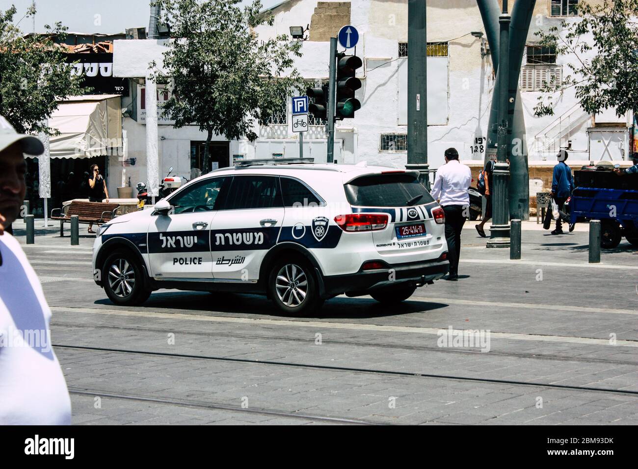 Jerusalem israel June 08, 2018 View of Israeli police car in Jaffa ...