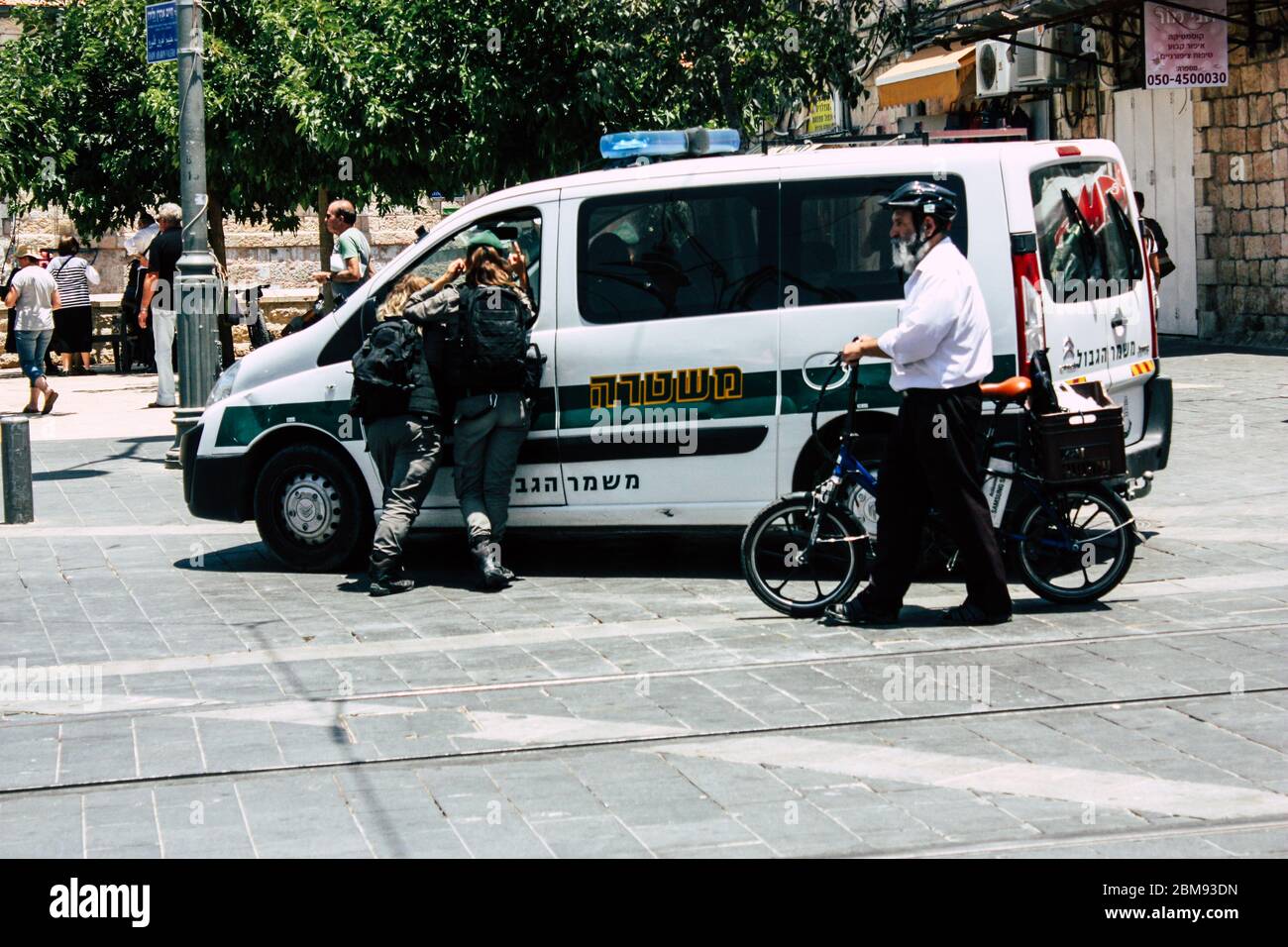 Jerusalem israel June 08, 2018 View of Israeli police car in Jaffa ...