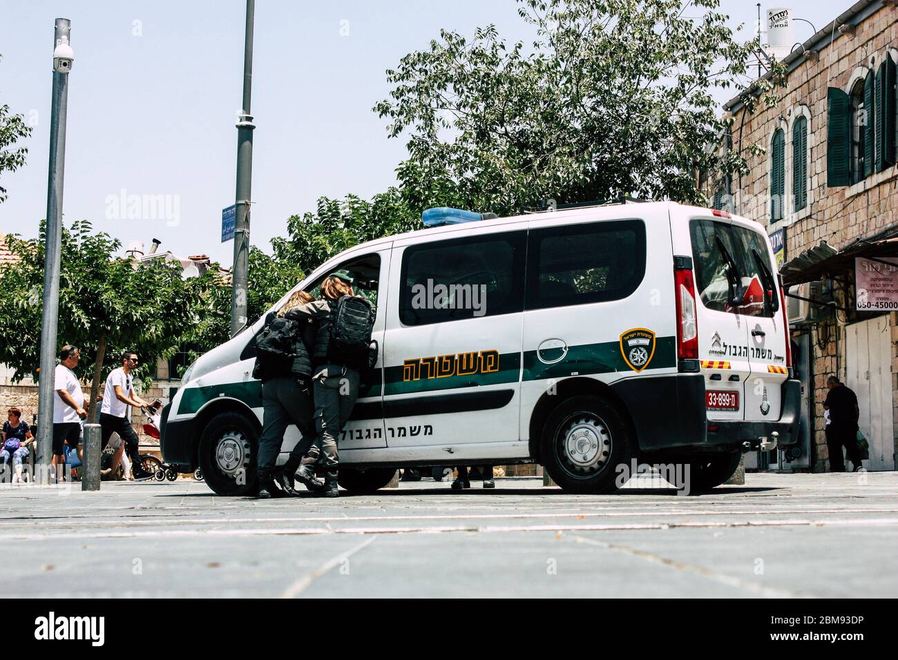 Jerusalem israel June 08, 2018 View of Israeli police car in Jaffa ...