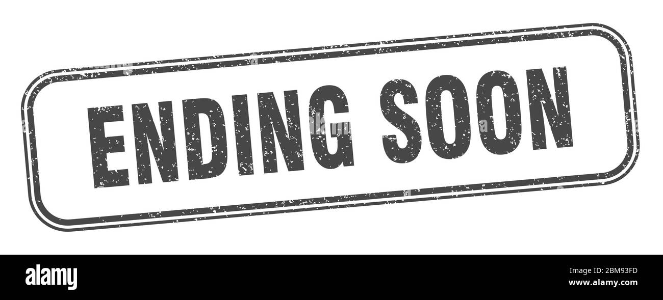 ending soon stamp. ending soon square grunge sign. label Stock Vector ...