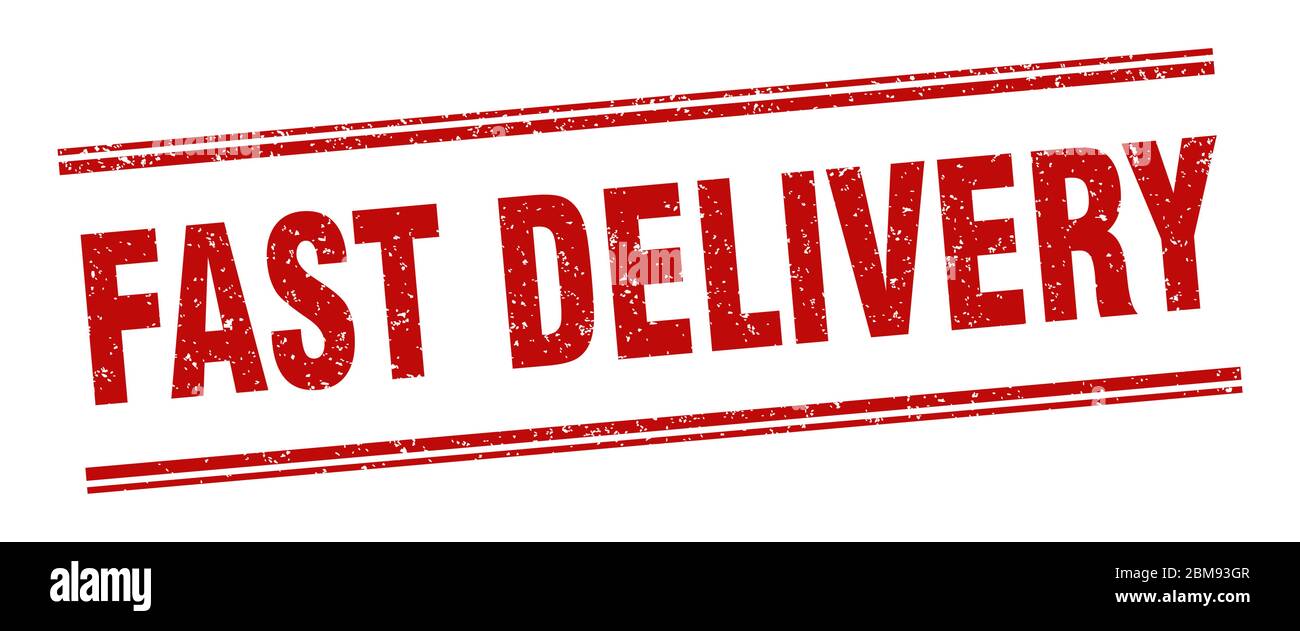 Fast delivery square stamp Stock Vector Images - Alamy
