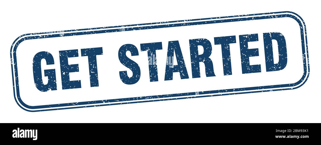 get started stamp. get started square grunge sign. label Stock Vector ...