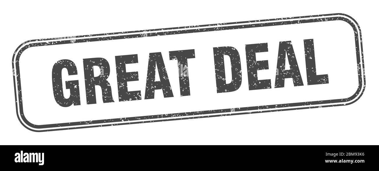 great deal stamp. great deal square grunge sign. label Stock Vector ...