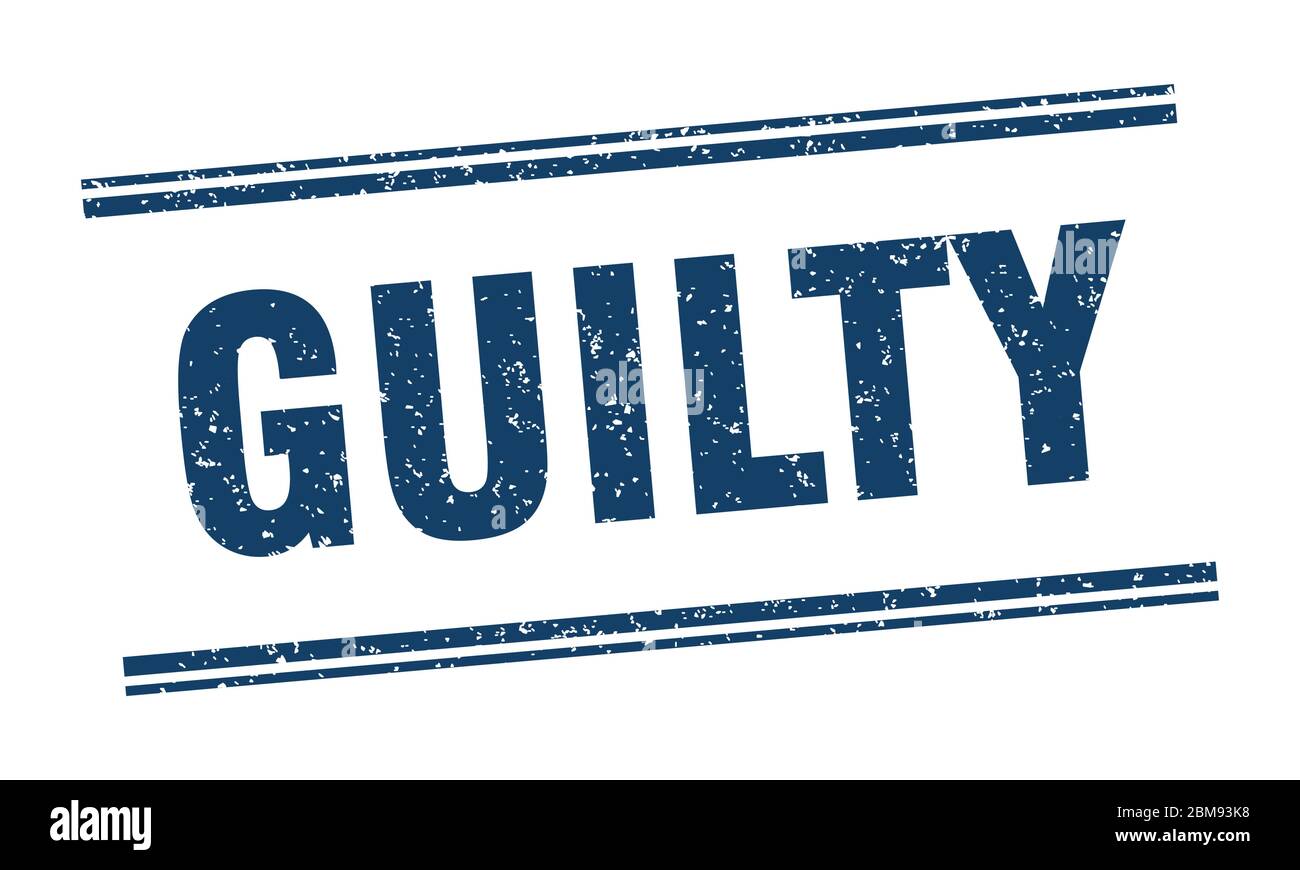 guilty stamp. guilty label. square grunge sign Stock Vector Image & Art ...