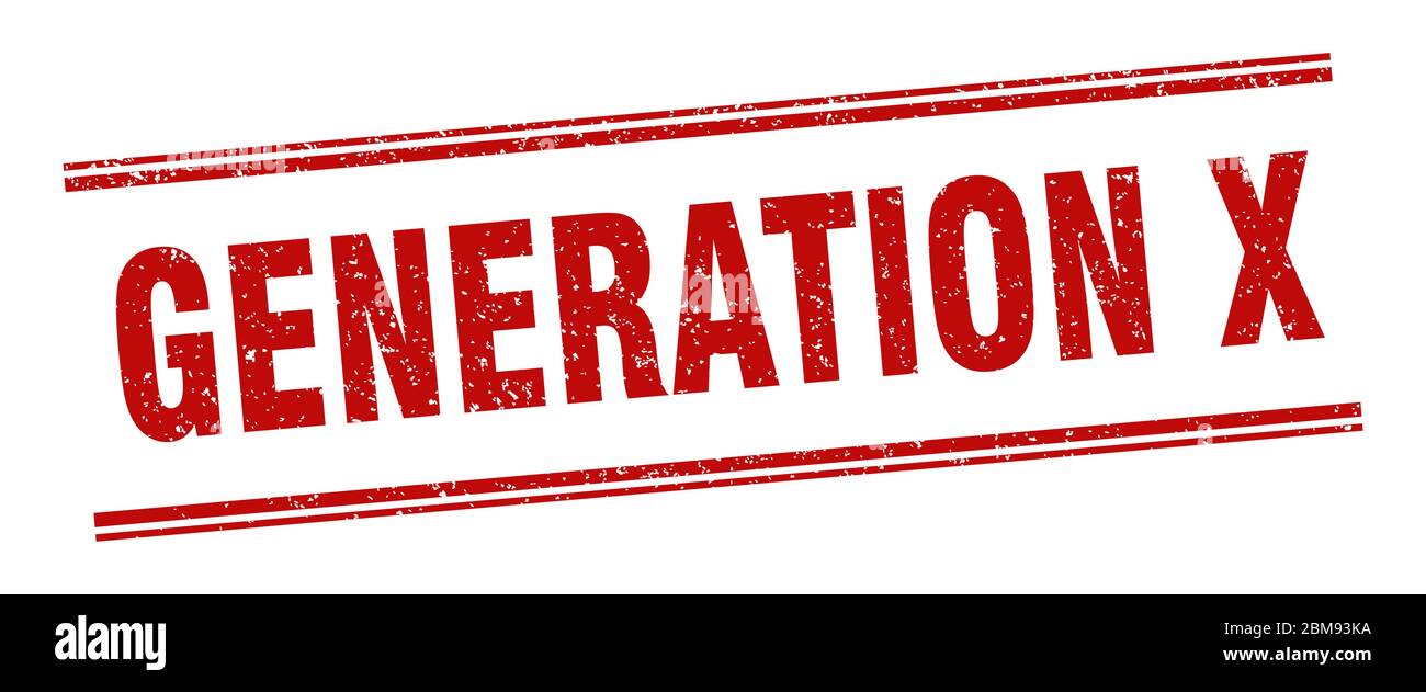 generation x stamp. generation x label. square grunge sign Stock Vector ...