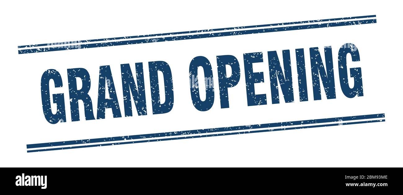 grand opening stamp. grand opening label. square grunge sign Stock ...